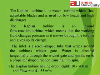 detail study of kaplan turbine | PPT