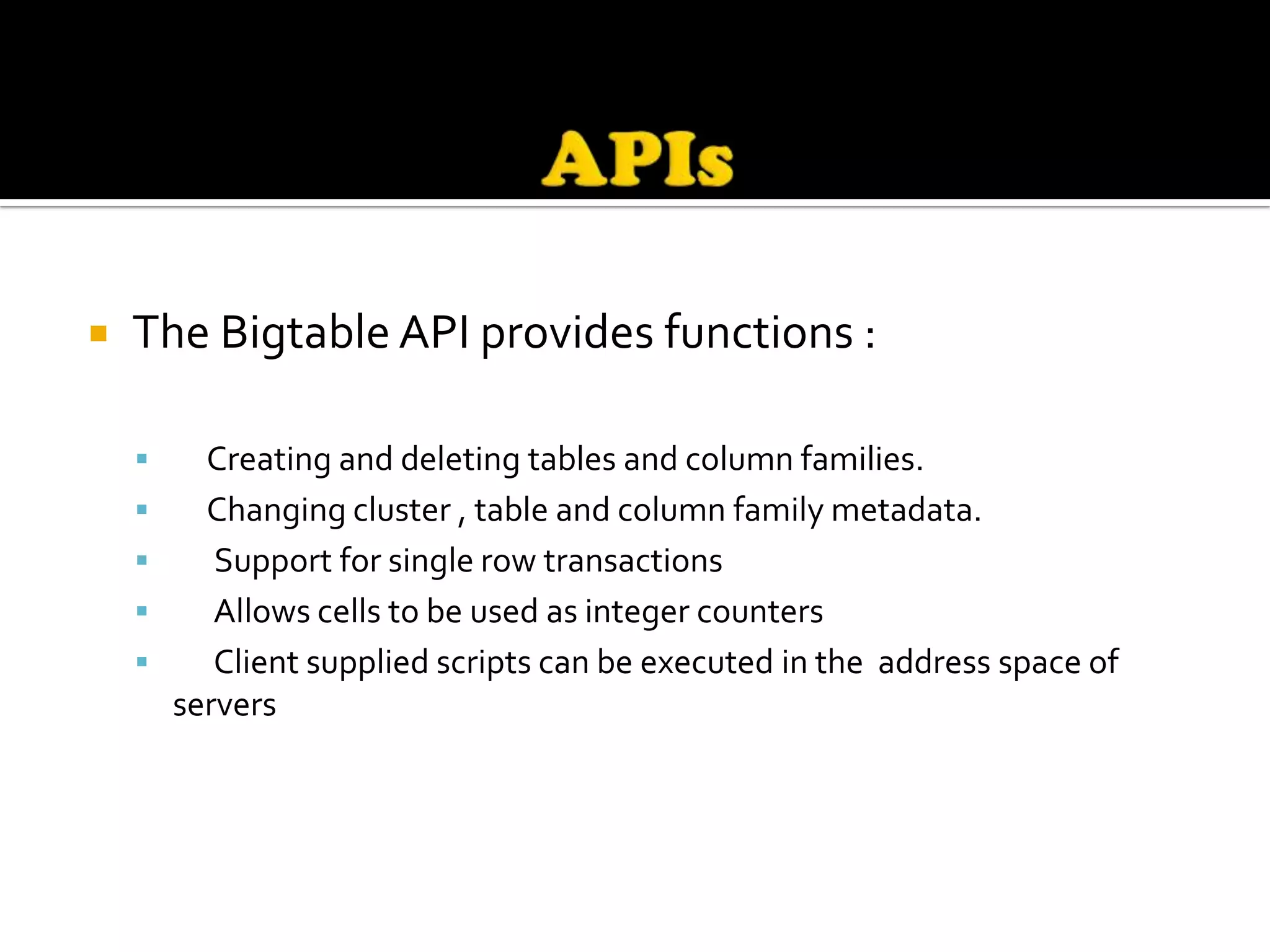 GOOGLE BIGTABLE | PPTX