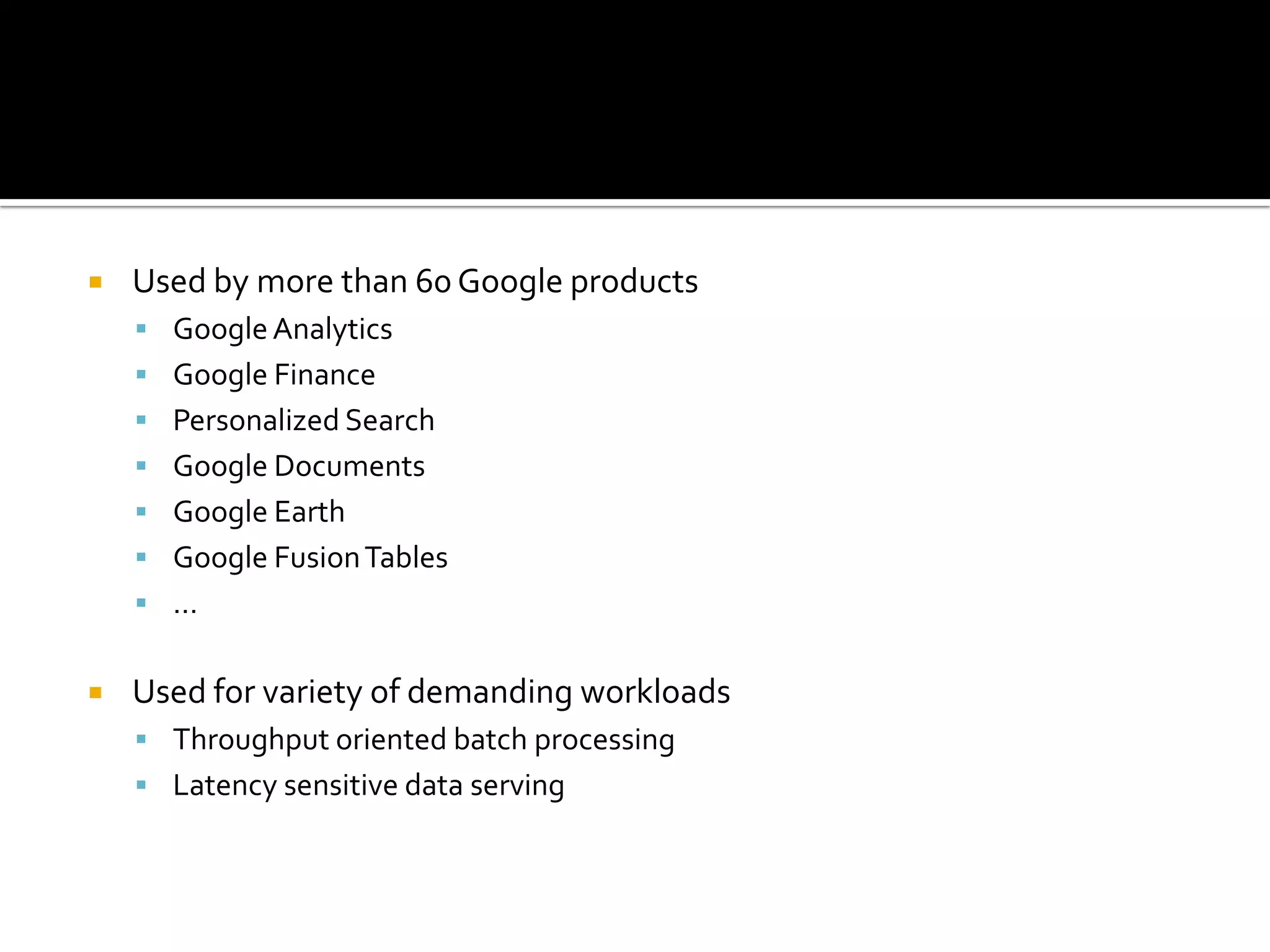 GOOGLE BIGTABLE | PPTX