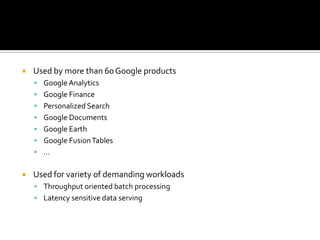 GOOGLE BIGTABLE | PPTX