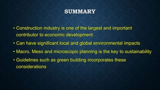 Environmental Impact & Sustainability of Construction | PPTX