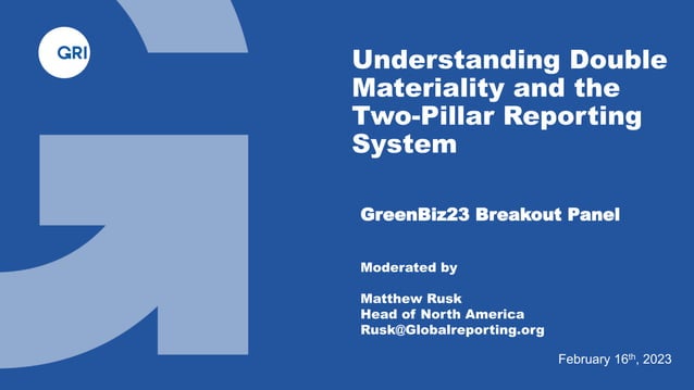Understanding Double Materiality and the Two-Pillar Reporting System - Matthew Rusk | PDF ...