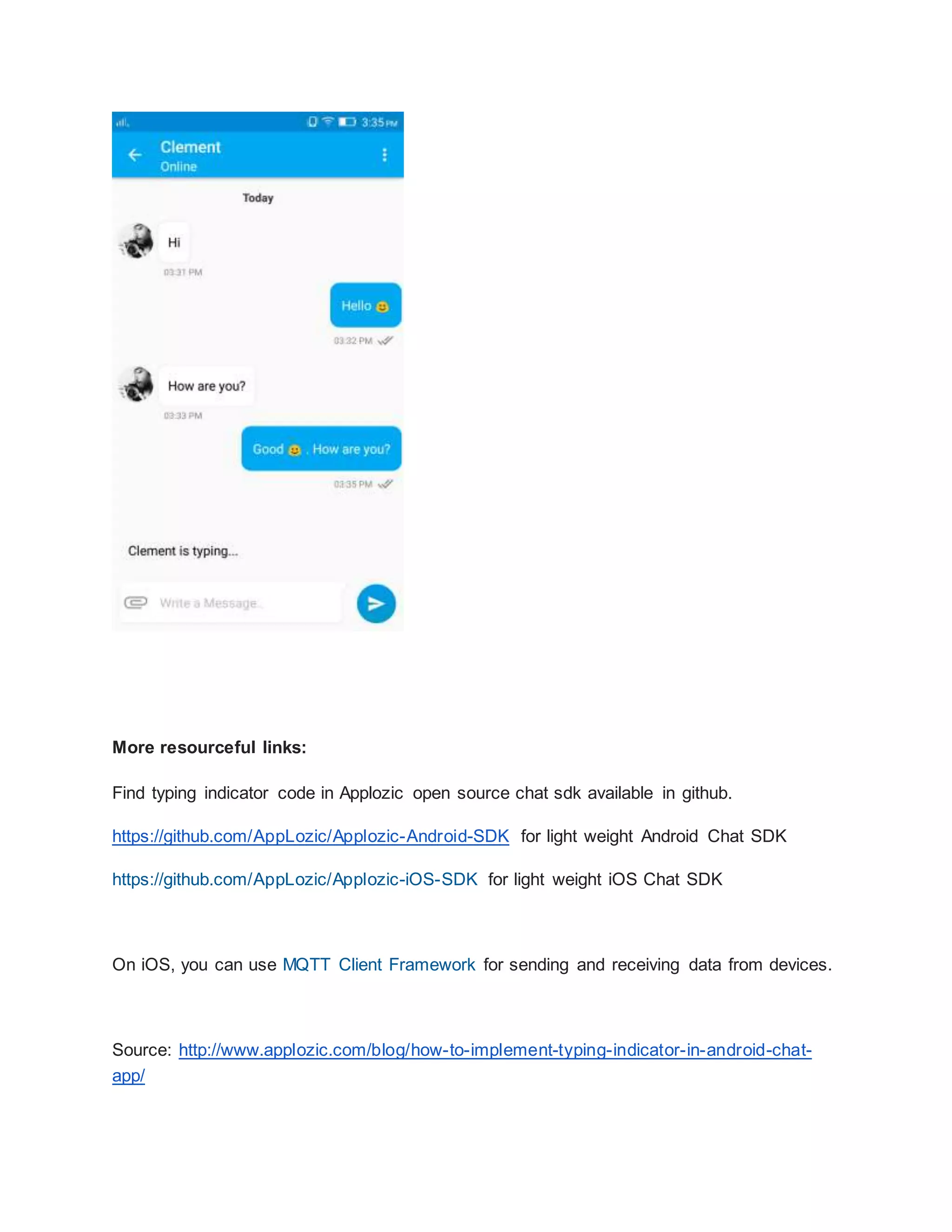 How to build typing indicator in a Chat app | DOCX