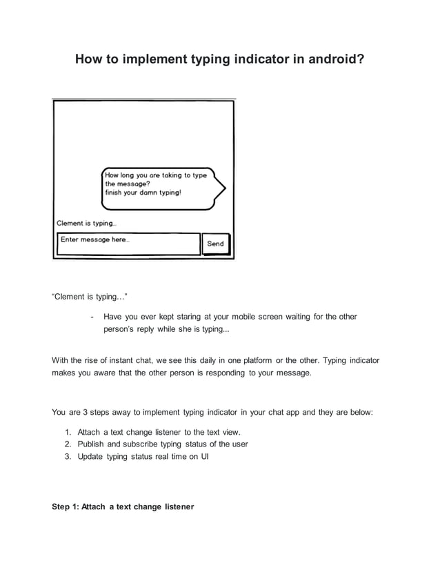 How to build typing indicator in a Chat app | DOCX
