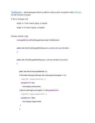 How to build typing indicator in a Chat app | DOCX