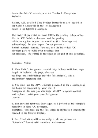 GB518 Financial Accounting Principles and Analysis Unit 3 | DOCX