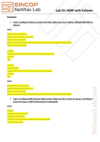 Nxll25 hsrp with failover | PDF