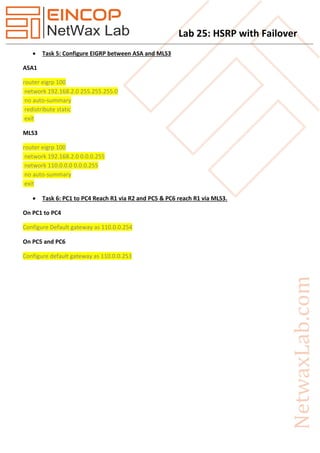 Nxll25 hsrp with failover | PDF