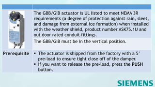 Siemens GBB/GIB Rotary Actuator Installation Instructions | PPTX