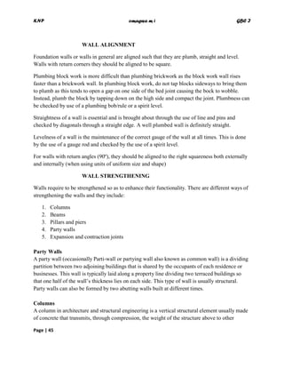 General Building Construction-Foundation walls topic 3. | PDF