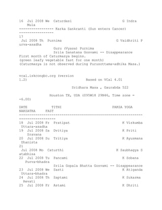 Gbc Vaishnav Calendar | RTF