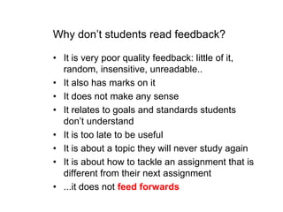 Improving student learning through assessment and feedback in the new ...