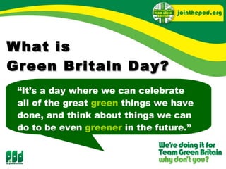 Eco Warriors - Green Britain Day | PPT