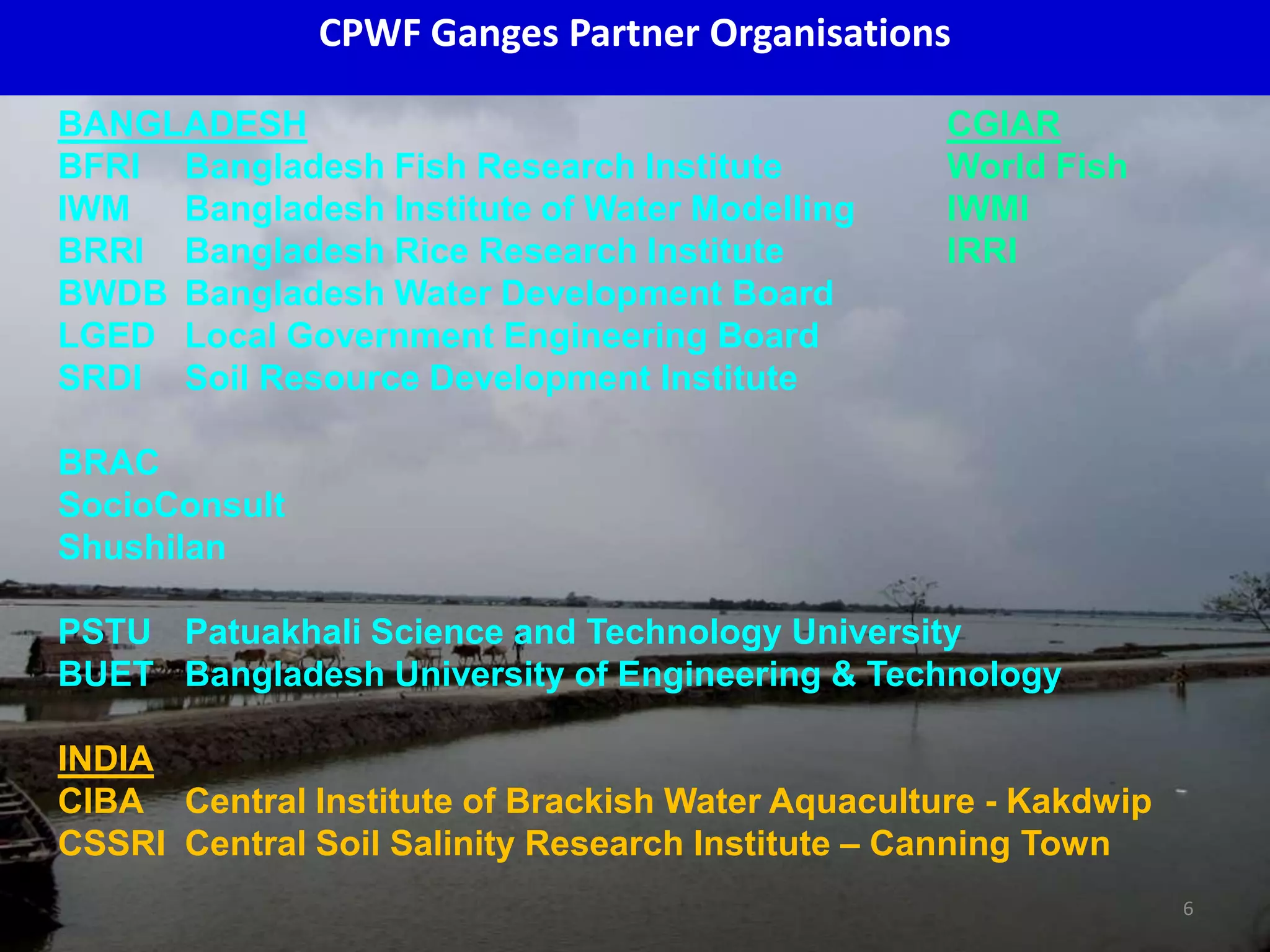 GBDC increasing the resilience of agricultural & aquaculture systems in the coastal zone of the ...