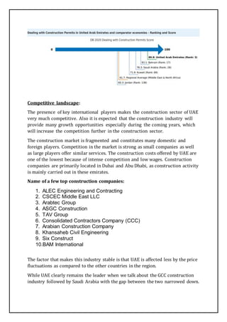 Business proposal for Construction industry of UAE | DOCX