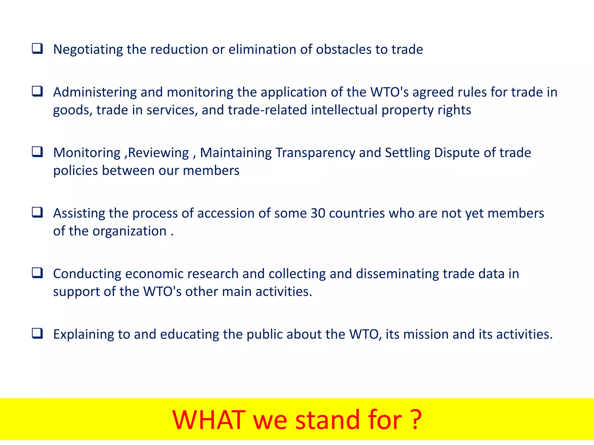 World Trade Organization- Brief Overview | PPTX
