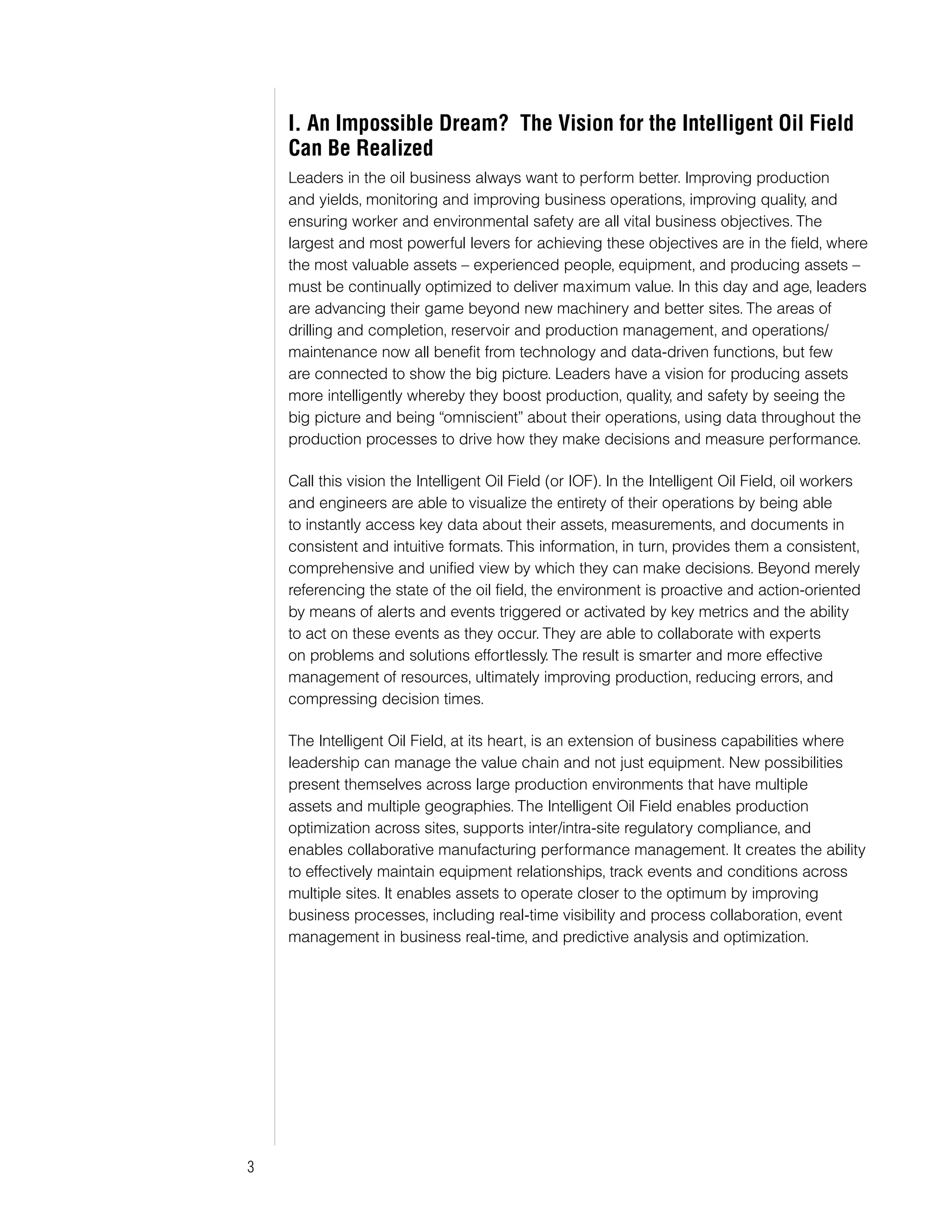 IBM Oil | Integrated Framework Makes Intelligent Oil Field a Reality | PDF