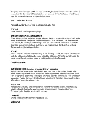 Shutter island analysis | DOCX