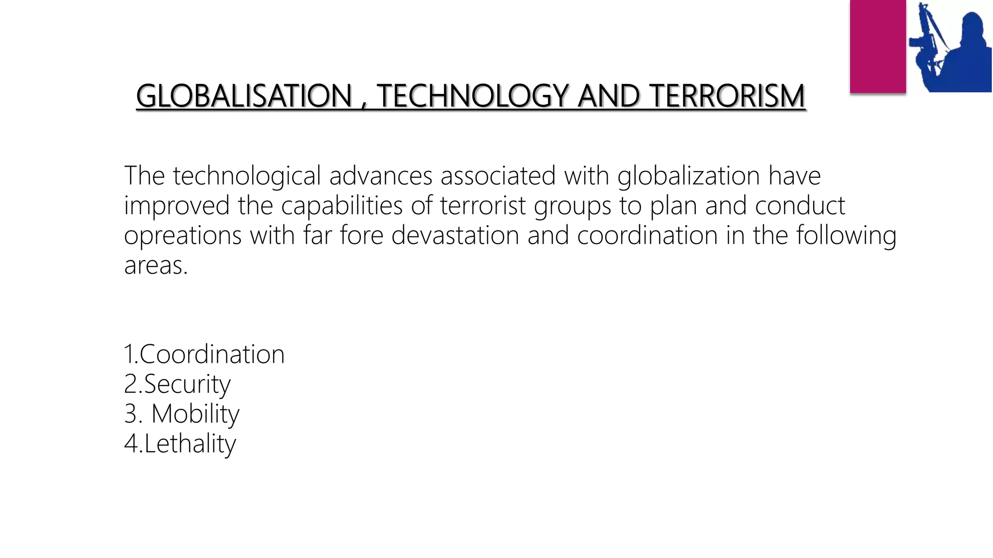 Globalisation and terrorism | PPTX