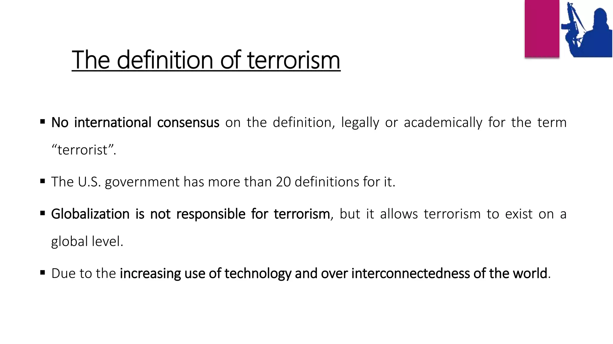 Globalisation and terrorism | PPTX