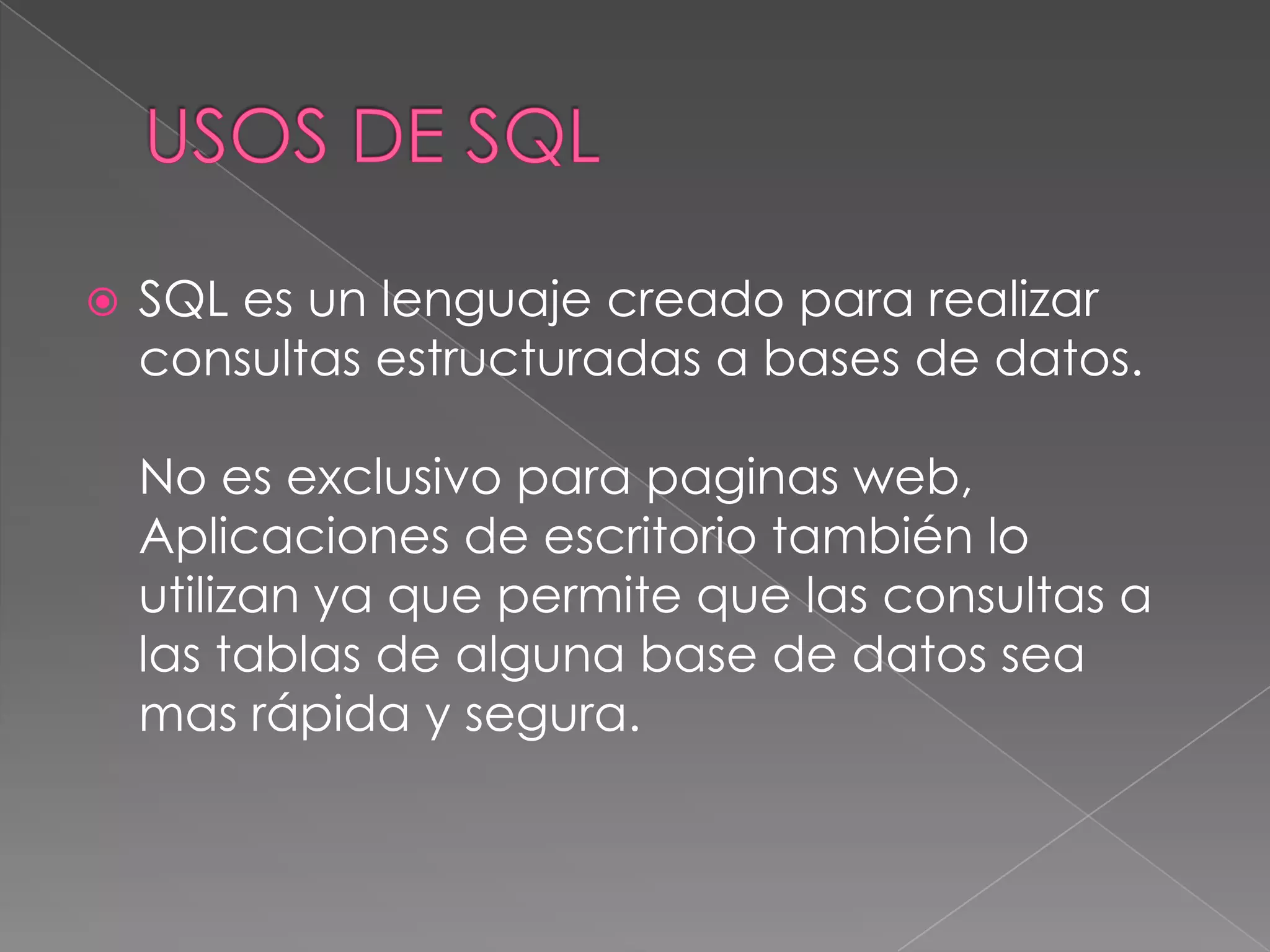 introduccion a sql | PPT