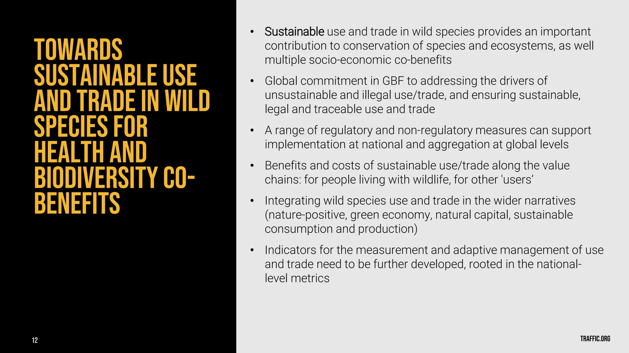 Sustainable use of wild species: Target 5 of the global biodiversity ...