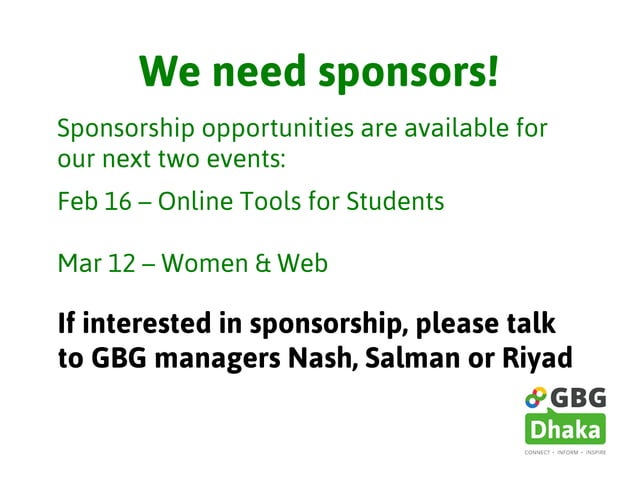 GBG Dhaka - "Building Brands with Digital" | PDF