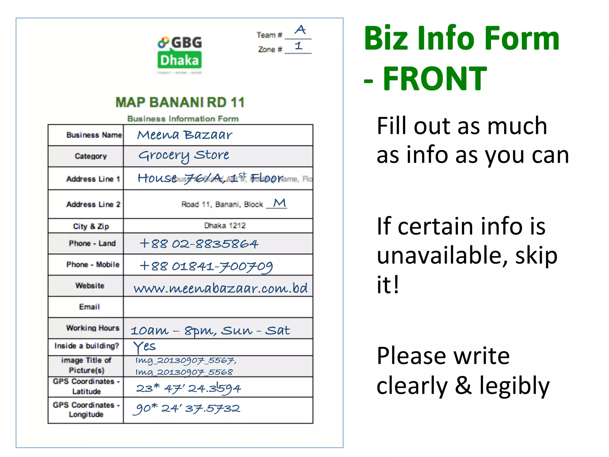 Map Banani - 17th GBG Dhaka Meetup | PPT