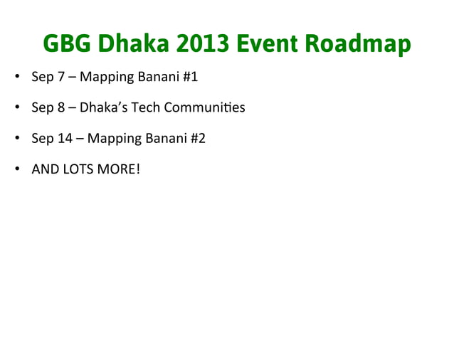 Map Banani - 17th GBG Dhaka Meetup | PPT
