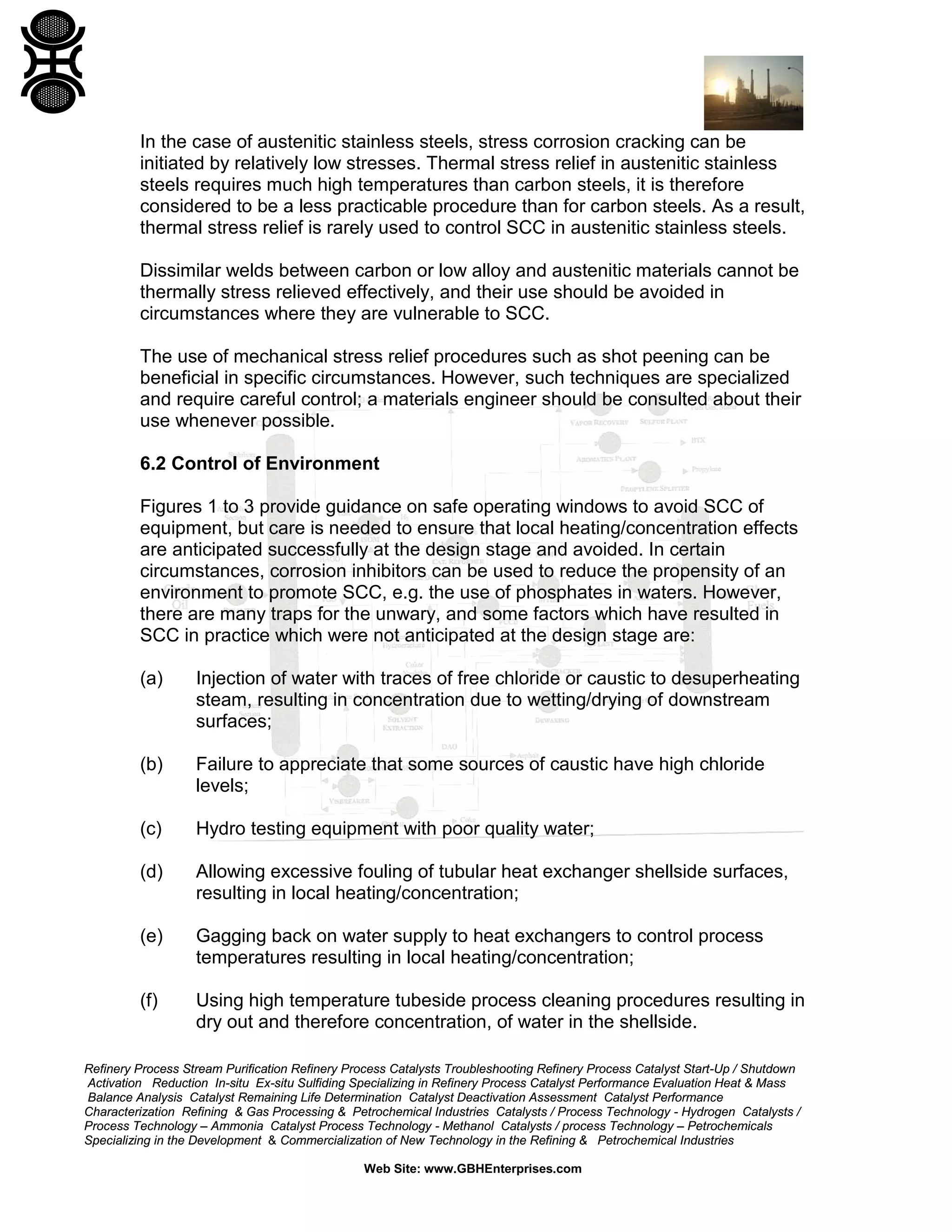 Avoiding Stress Corrosion Cracking of Carbon Low Alloy and Austenitic ...