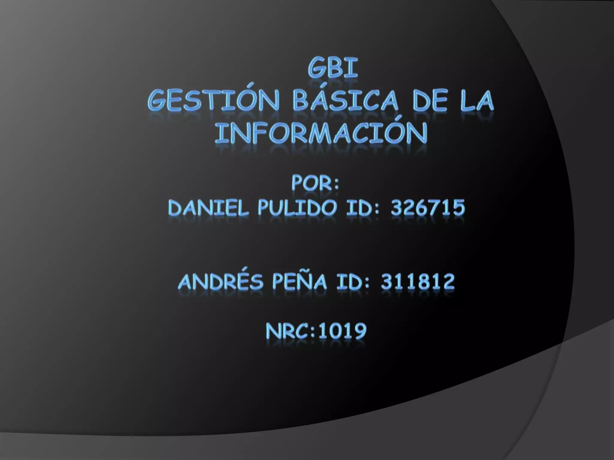 Gbi Actividad 1 | PPT