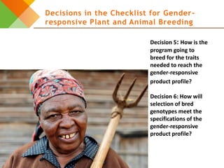 A practical decision checklist for gender-responsive plant and animal ...