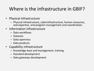 GBIF: An infrastructure for infrastructures | PPTX