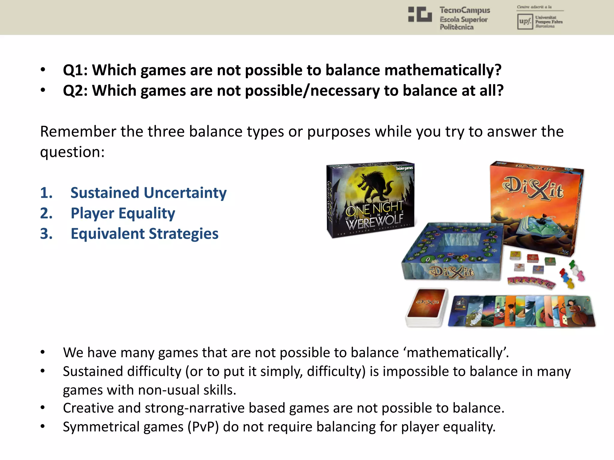 Game Balance 1: What is Game Balance | PDF