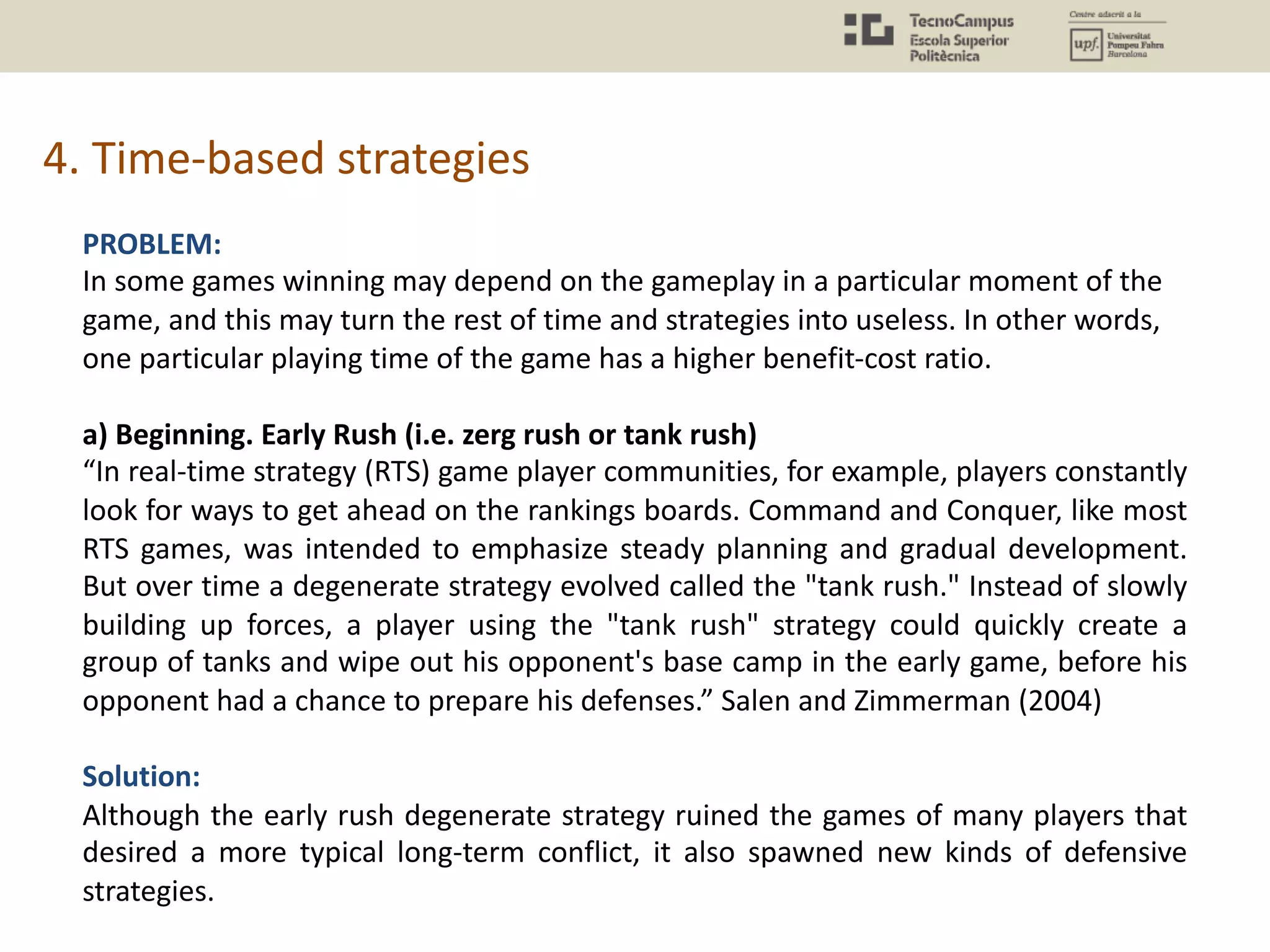 Game Balance 3: Interesting Strategies | PPT
