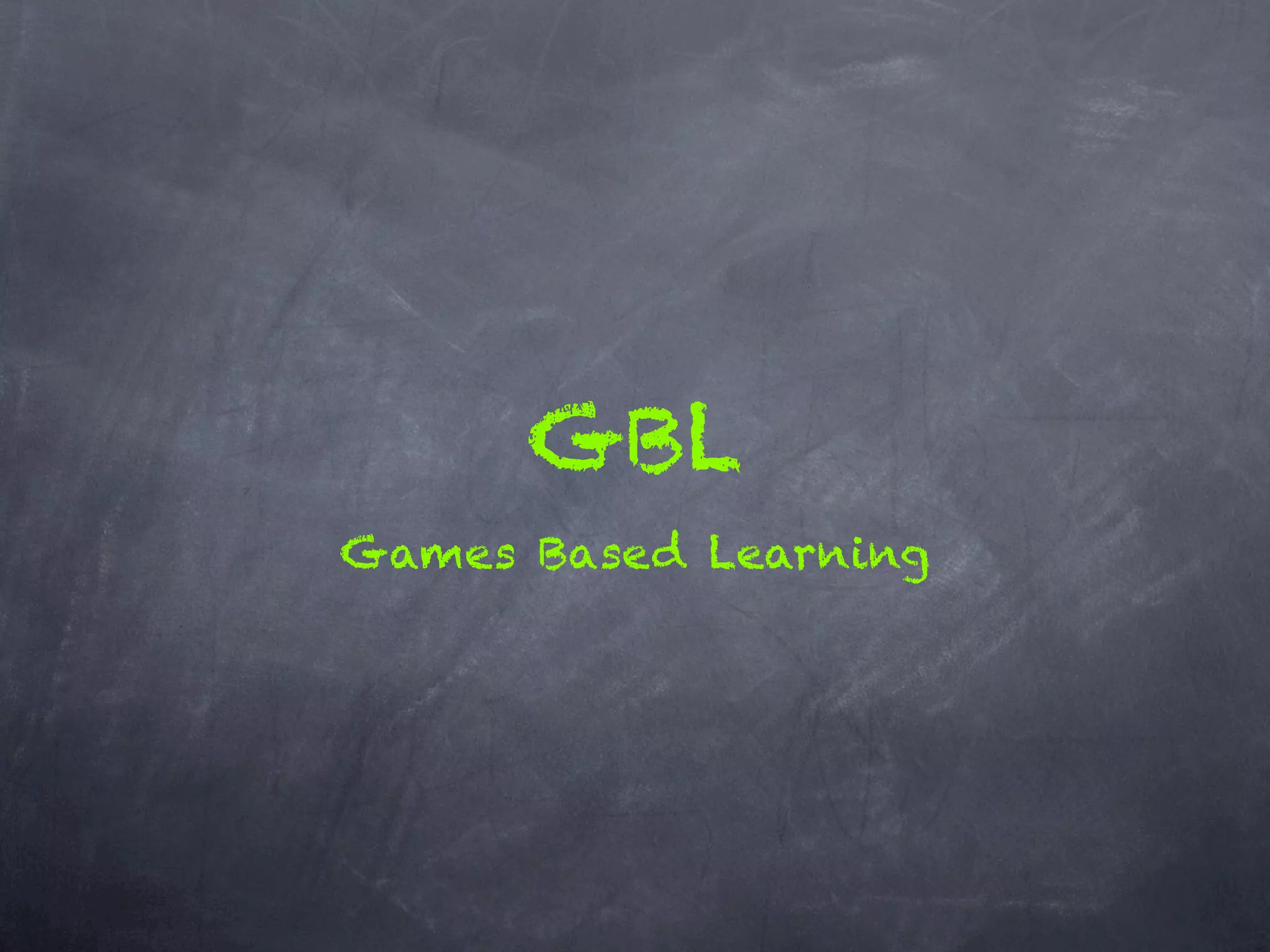 Games Based Learning Presentation | KEY