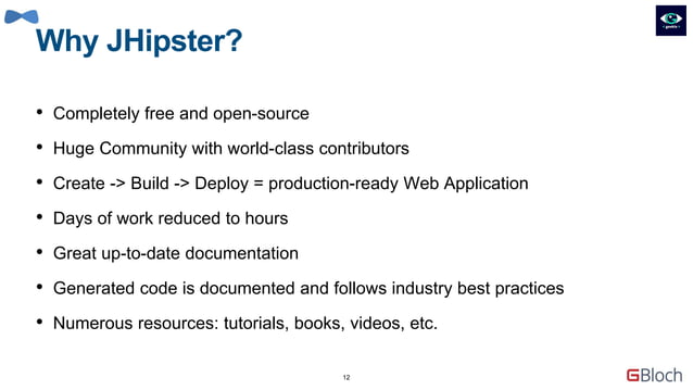 JHipster presentation by Gaetan Bloch | PPT