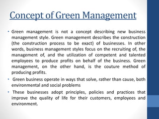 Green Business Managemen | PPTX