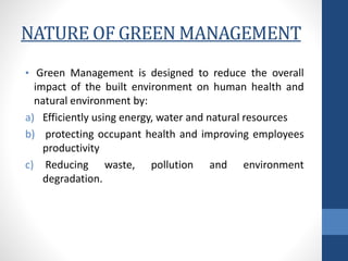 Green Business Managemen | PPTX