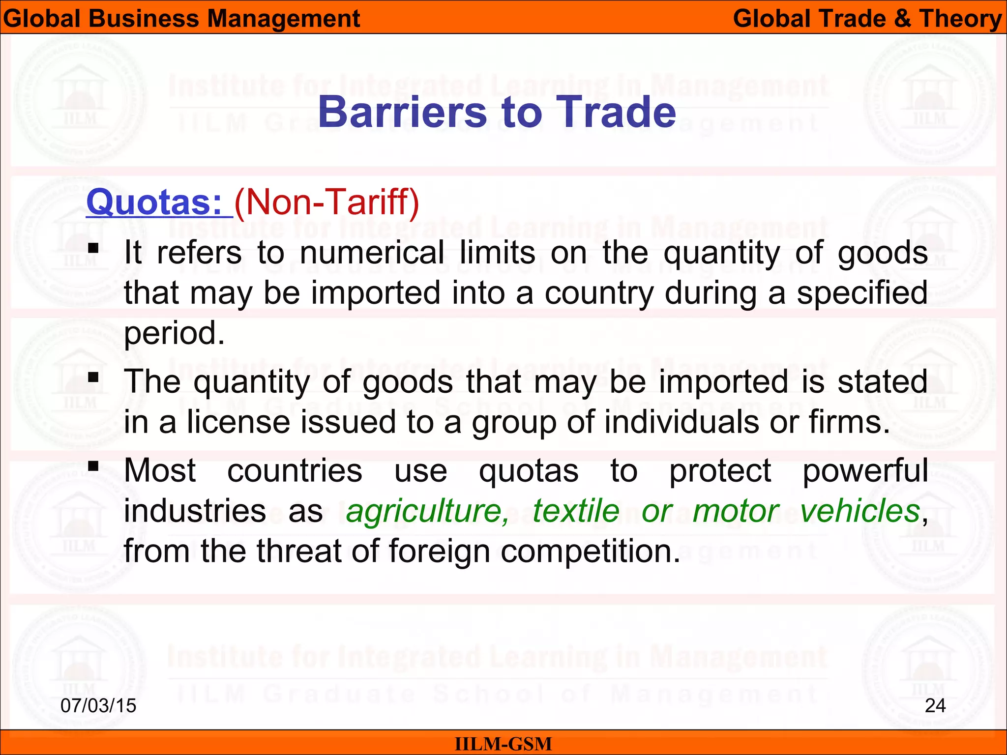 Gbm unit-02 (global trade & theory) | PPT