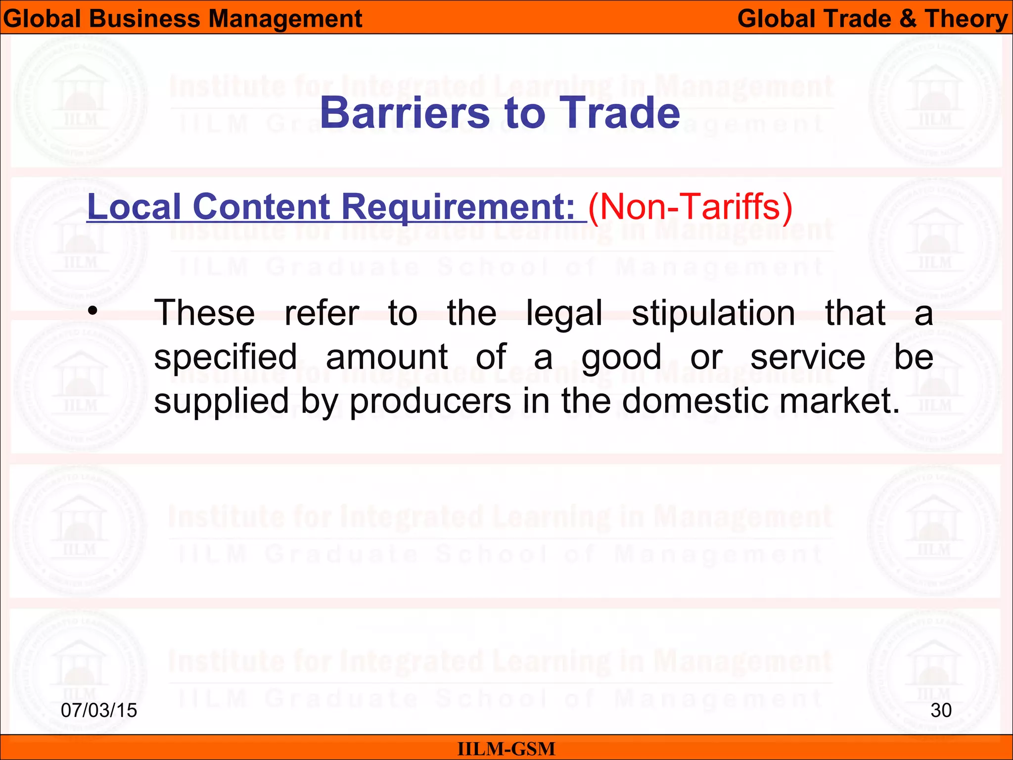 Gbm unit-02 (global trade & theory) | PPT