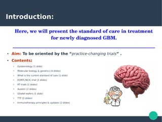 Newly Diagnosed Glioblastoma Multiforme: Recent updates; evidence-based ...