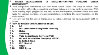 Green Business management material from unit o1 | PPTX