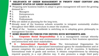 Green Business management material from unit o1 | PPTX