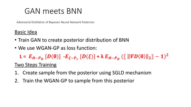GAN for Bayesian Inference objectives | PPTX