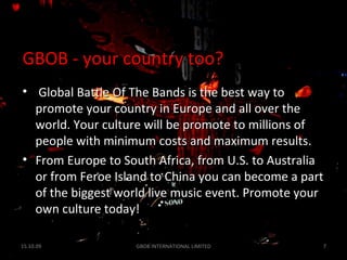 Gbob Challenge 2009 Presentation | PPT | Business | Business and Finance