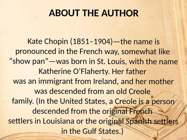 Great Book - The Story of an Hour by Kate Chopin | PPTX