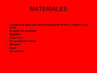 botella fumadora | PPT