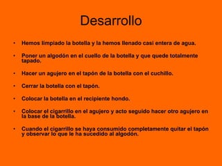 botella fumadora | PPT