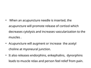 GB_Pain pathway & Modern theories of Acupuncture | PPTX